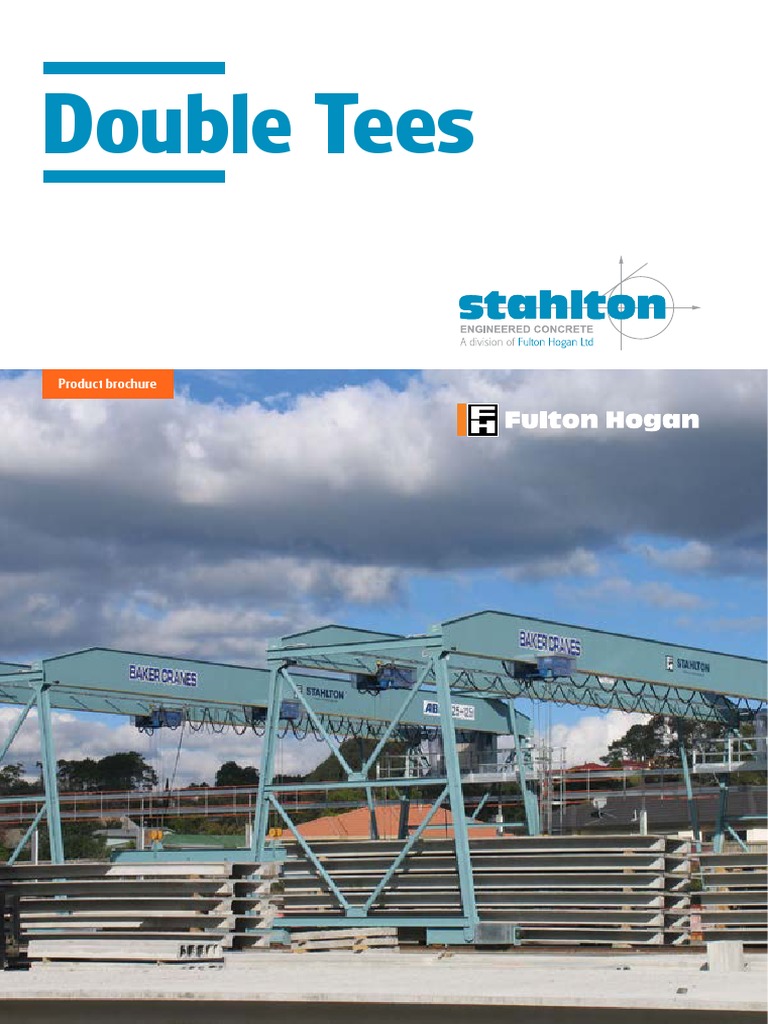 Double Tees: Product Brochure | PDF | Concrete | Prestressed Concrete
