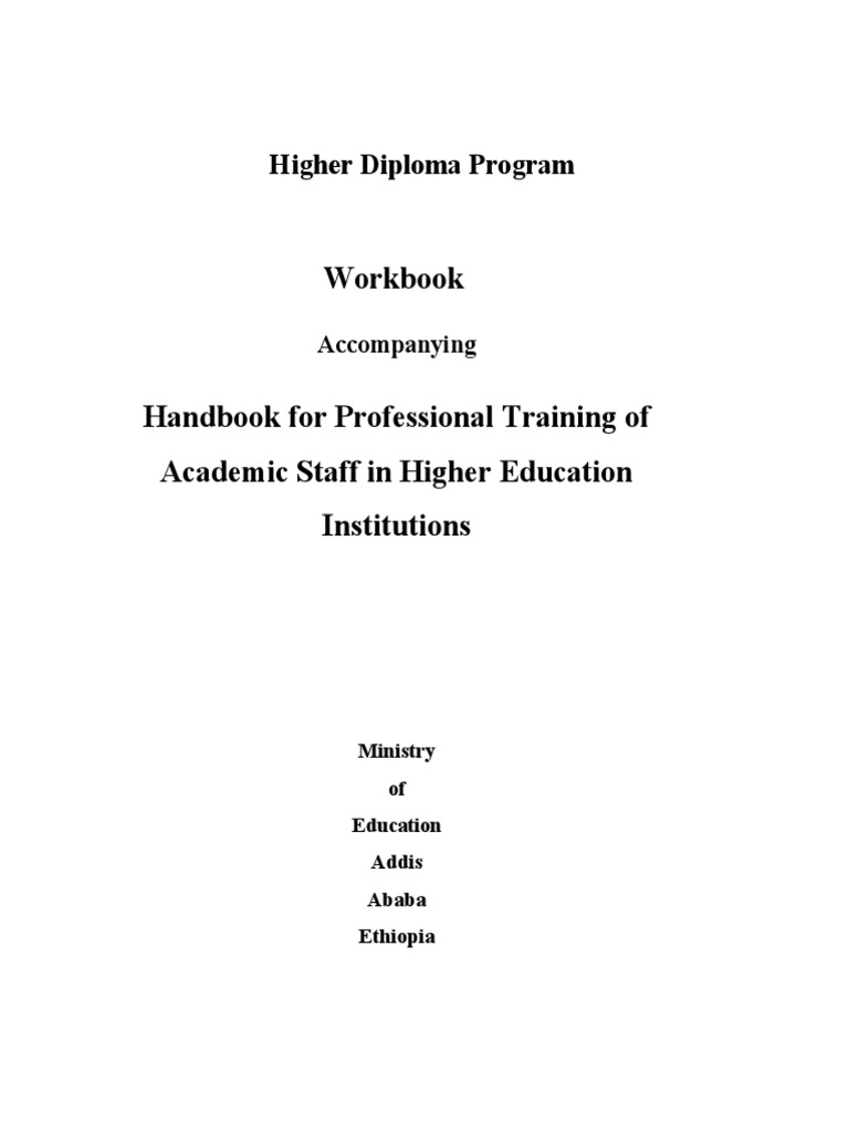 HDP Work Book Final Haile | PDF | Teachers | Learning