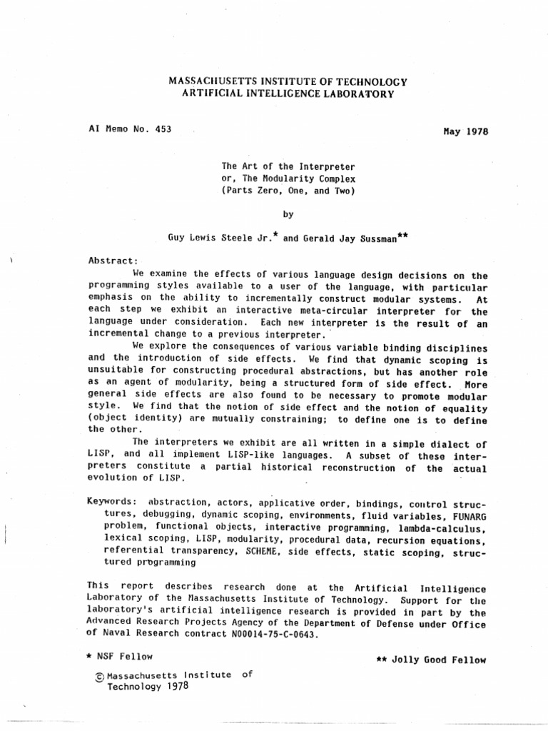 The Art of The Interpreter Or, The Modularity Complex | PDF