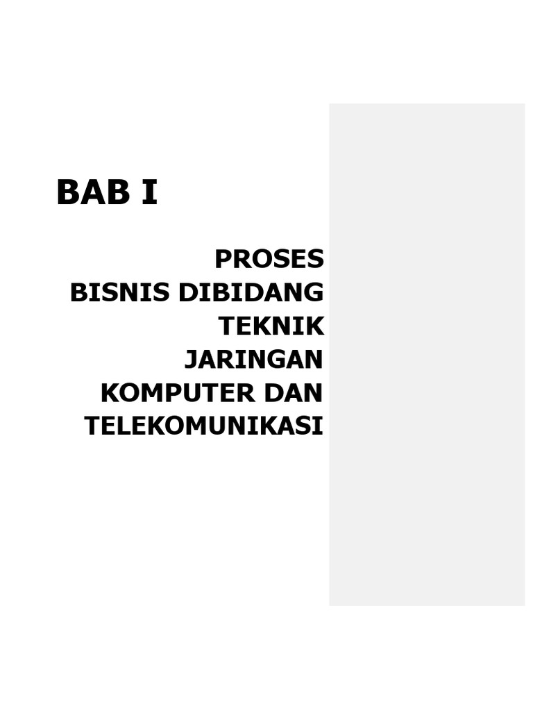 Proses Bisnis Teknik Jaringan Komputer | PDF | Komputer