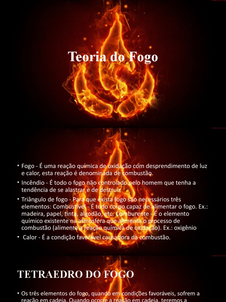Teoria Do Fogo | PDF | Combustão | Incêndios
