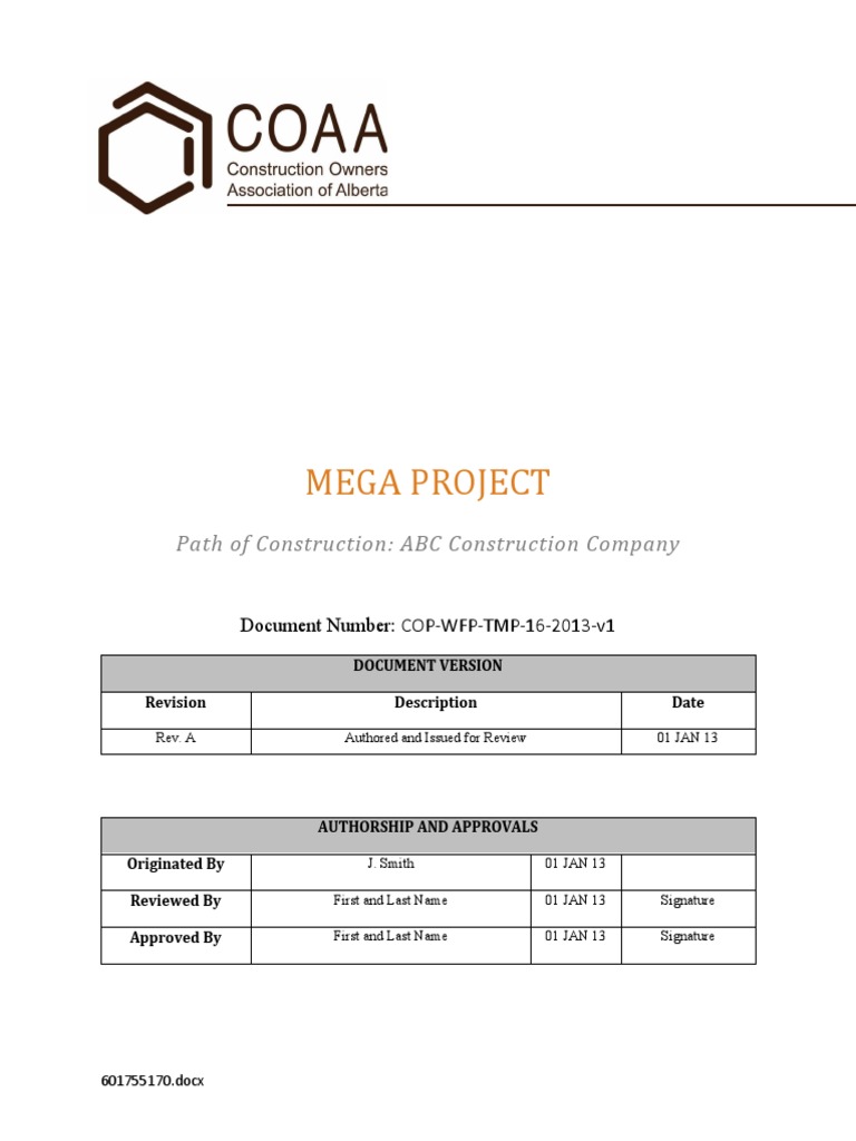 Cop WFP TMP 16 2013 v1 Poc Template | PDF | Specification (Technical ...