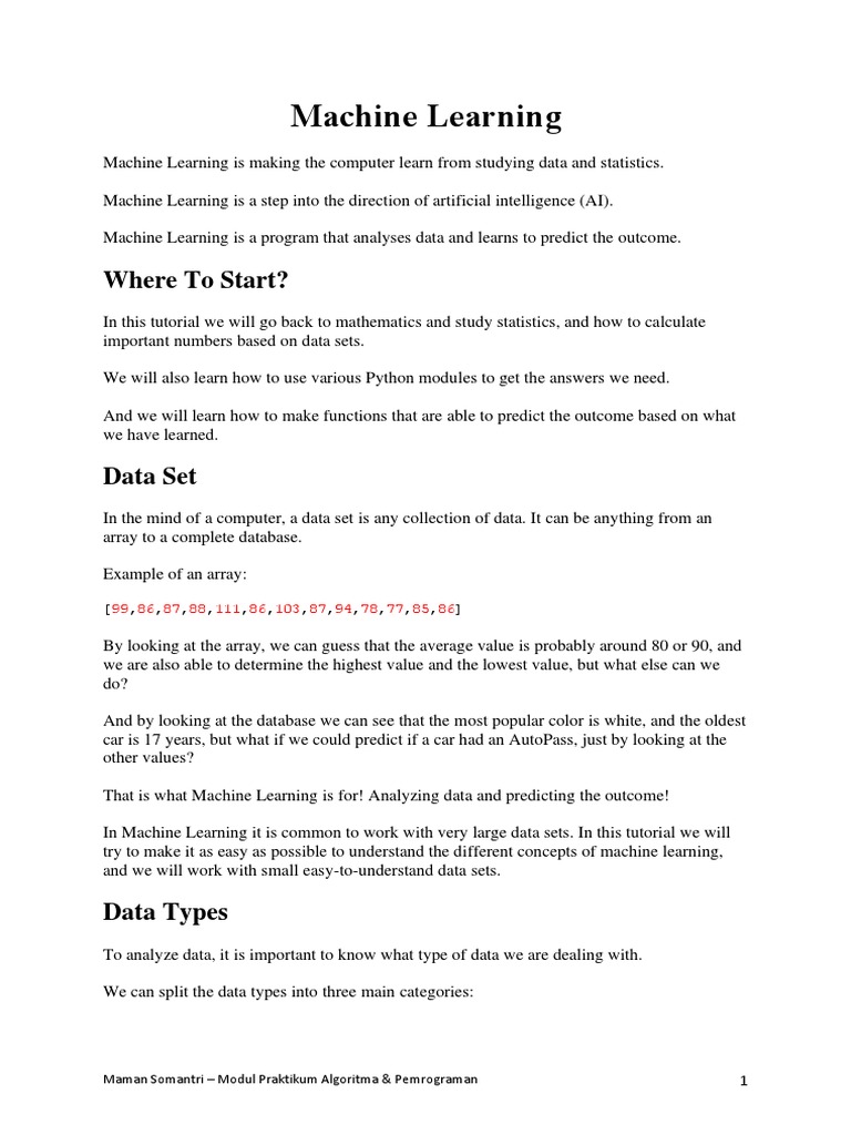 Modul 7 Praktikum Machine Learning Python | Download Free PDF | Regression Analysis | Standard ...