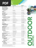 Shercon Resort Rates | PDF | Meal | Lunch