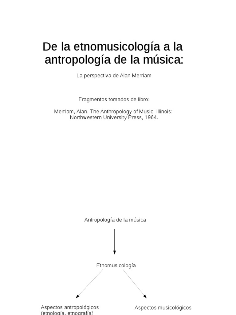 Antropología de la Música según Merriam | PDF | Musicología | Las artes ...