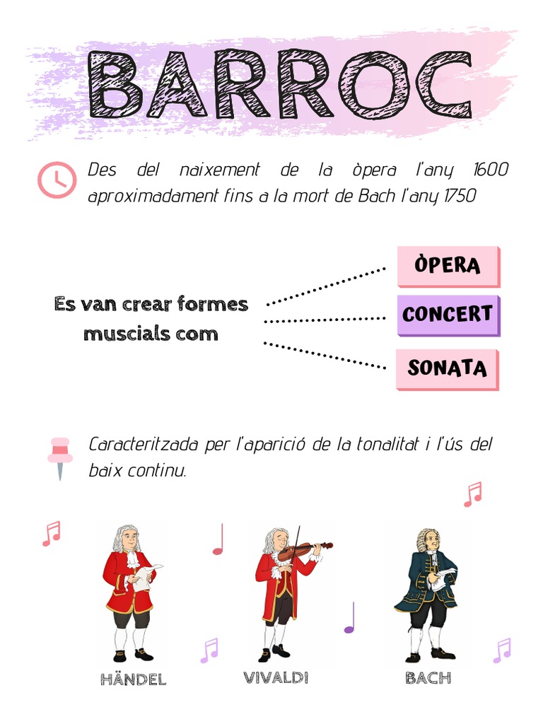 Esquema Barroc Classicisme Romanticisme | PDF