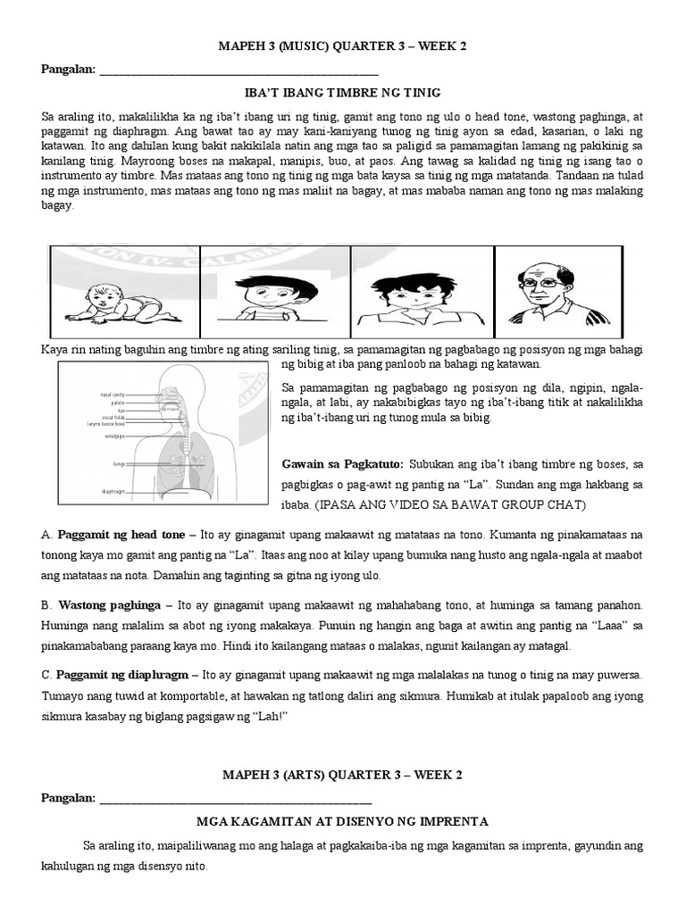 Quarter 3 W2 Mapeh 3 | PDF
