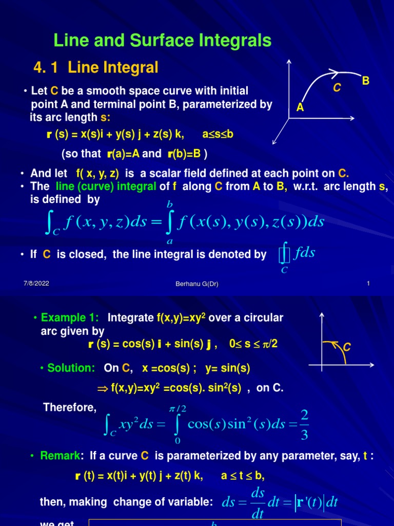 Line Integral | PDF | Differential Geometry | Multivariable Calculus