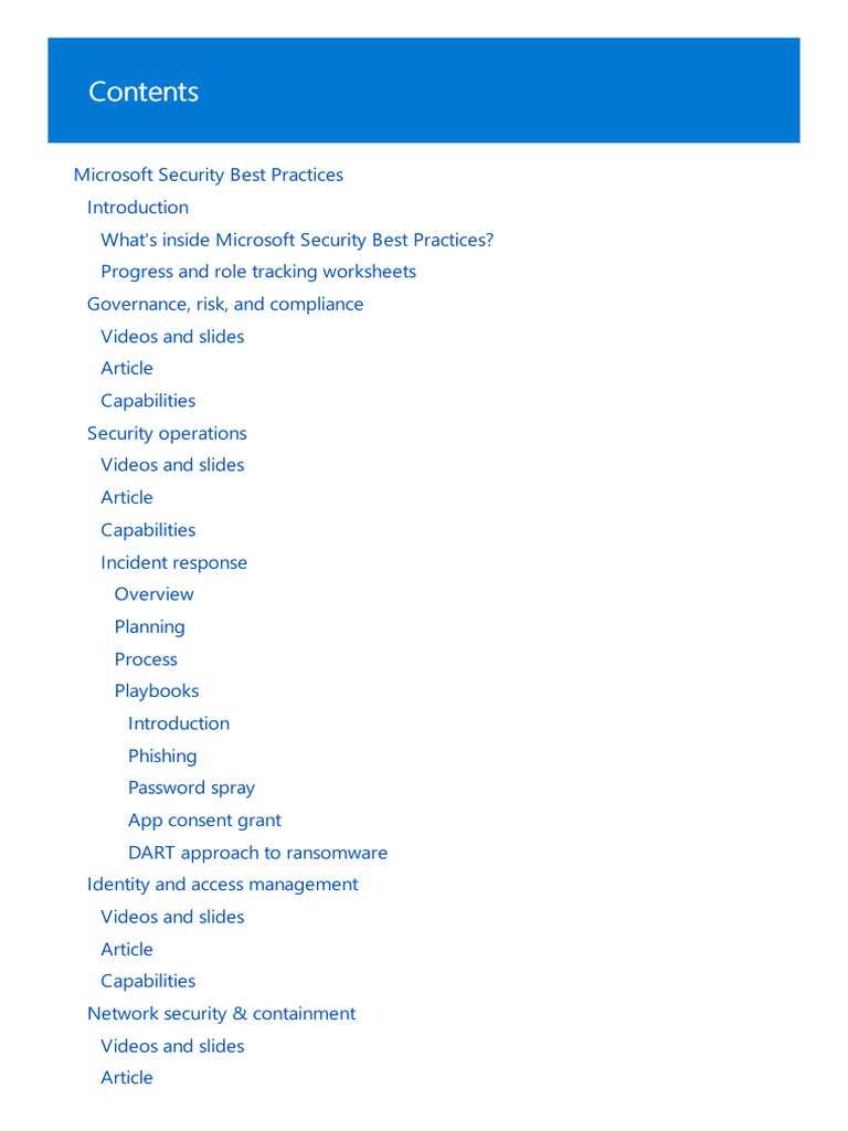 Microsoft Security Best Practices | PDF | Cloud Computing | Microsoft Azure