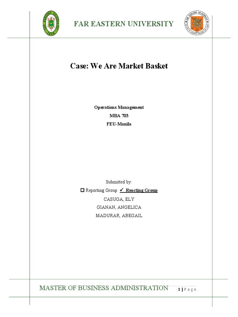 GRP2 - Case#1 - We Are Market Basket | PDF | Economies | Business