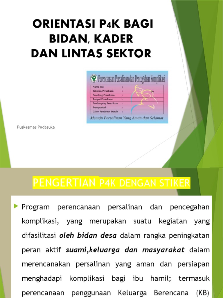 Panduan P4K untuk Bidan dan Kader | PDF | Ilmu Sosial | Sains & Matematika