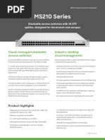Meraki Datasheet Ms 210 | PDF | Network Switch | Computer Network