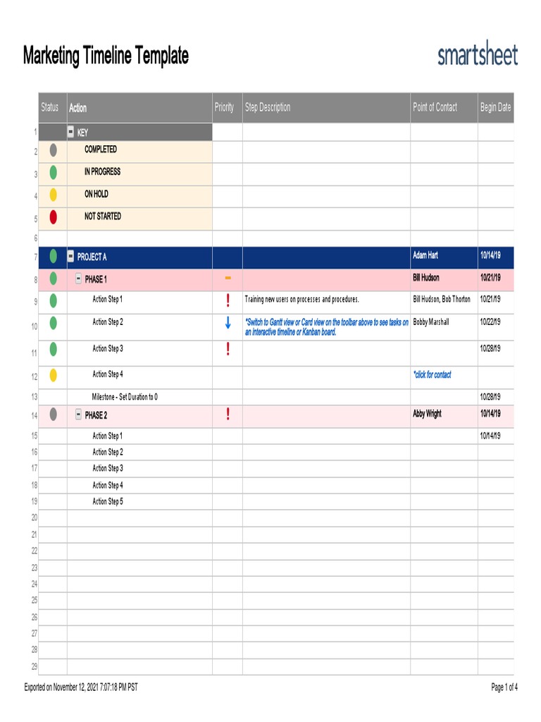 Marketing Timeline Template | PDF | Software Development | Computer Science