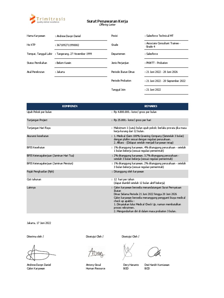 Offer Letter - Andrew Davyn Daniel (Salesforce Technical Management ...