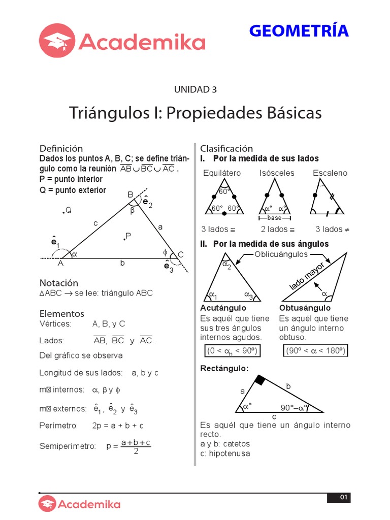 Geometría-Triángulos I | PDF | Triángulo | Formas geométricas