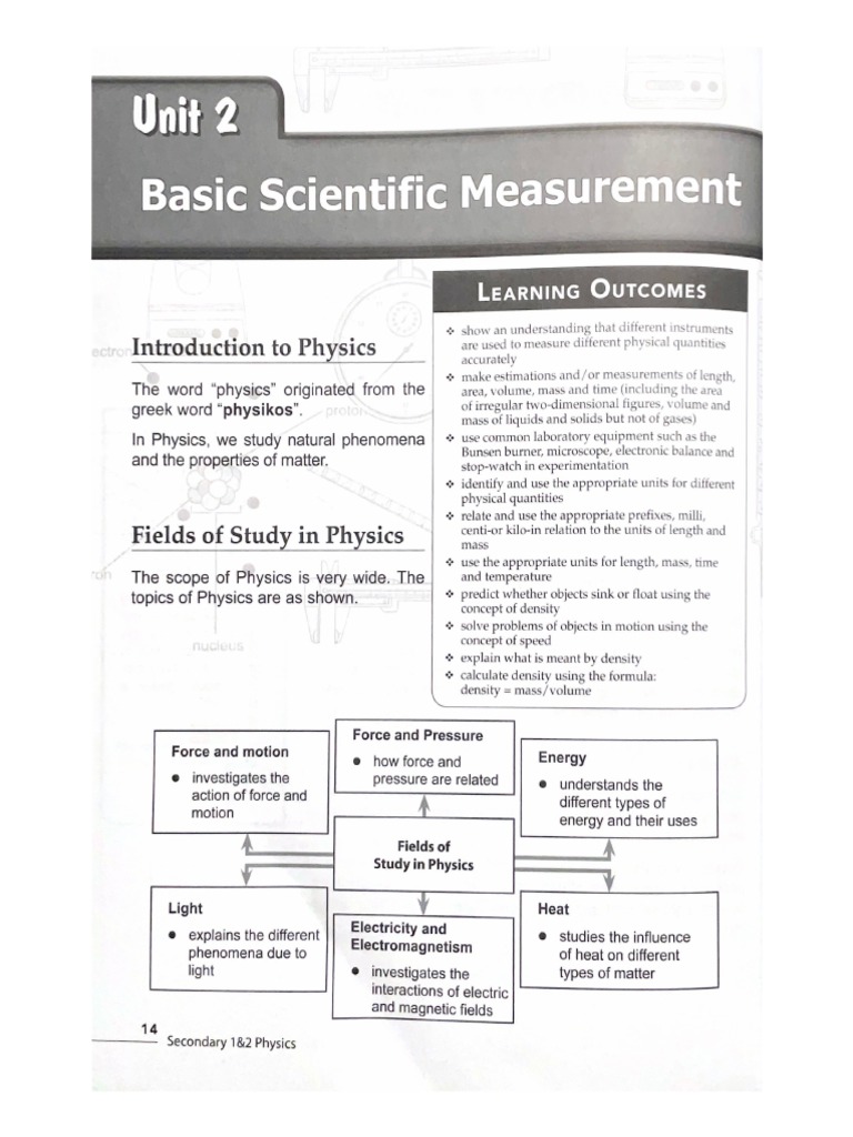 Unit 2 - Basic Scientific Measurement | PDF
