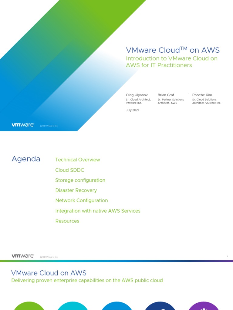 VMware Cloud On AWS - Introduction To VMware Cloud On AWS For IT Practitioners 07july21 FINAL ...