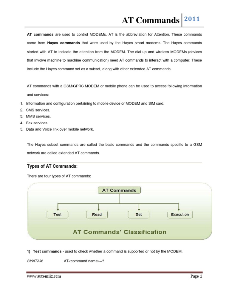 At Command | PDF | Modem | Mobile Phones