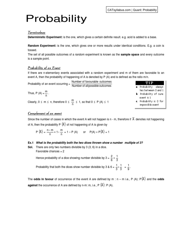 Probability: Terminology | Download Free PDF | Probability | Mathematics