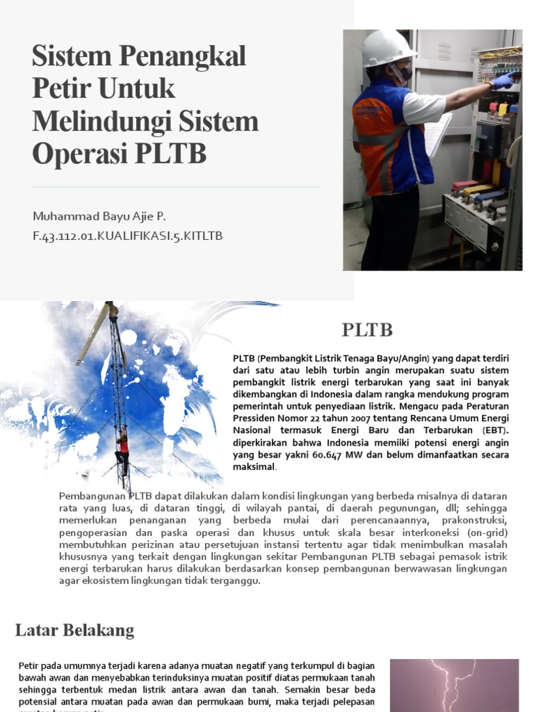 Sistem Penangkal Petir Untuk Melindungi Sistem Operasi PLTB | PDF