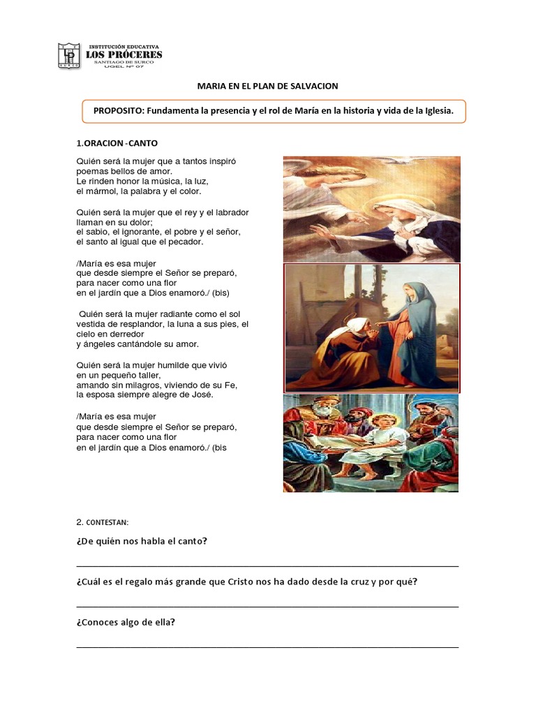 María en el Plan de Salvación | PDF | María, madre de Jesús | Jesús