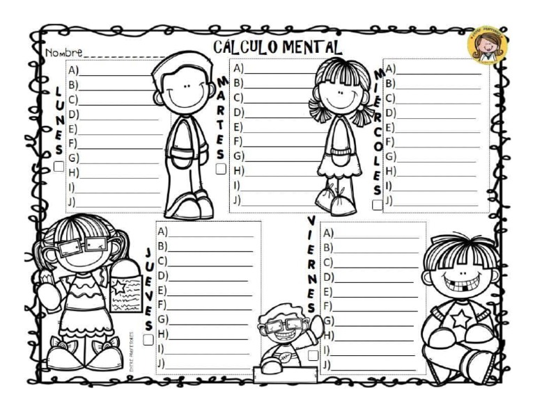 HOJA DE CALCULO MENTAL | PDF