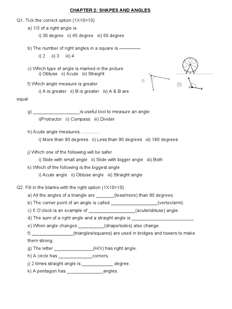 Chapter 2: Shapes and Angles | PDF