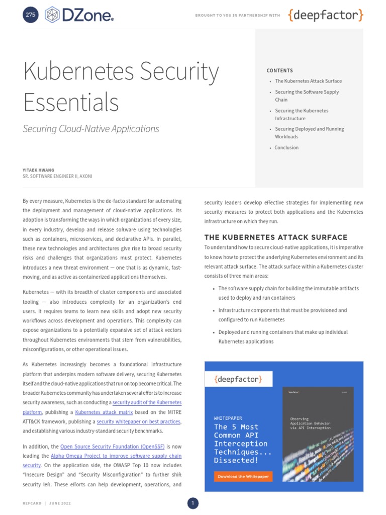 15951905-dzone-refcard-275-k8s-security-essentials-2022 | PDF ...