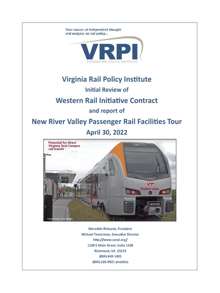 NRV Rail Facilities Tour Report | PDF | Roanoke | Rail Transport