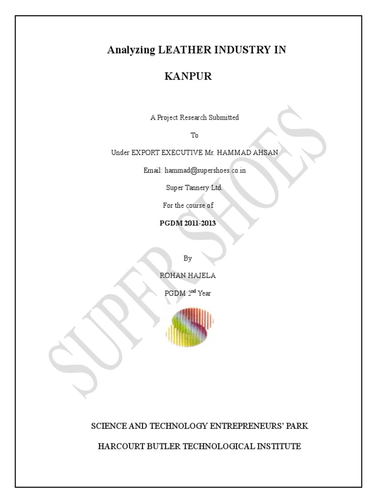 Analyzing Leather Industry in Kanpur | PDF | Leather | Sewage Treatment