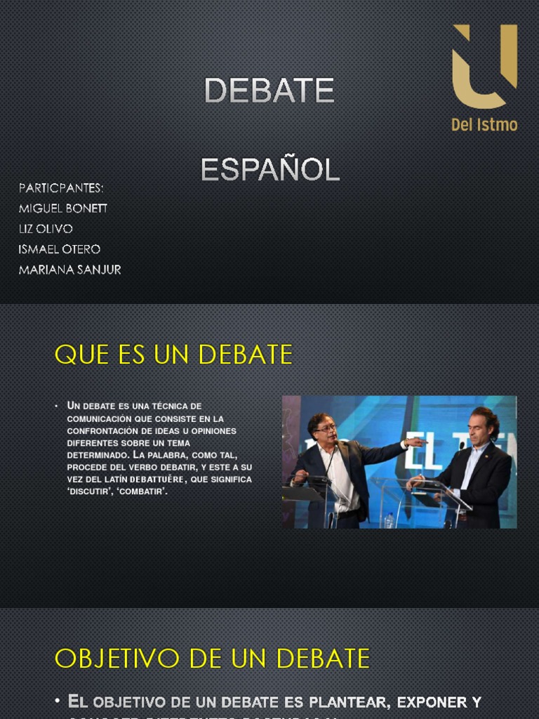 Qué es un Debate: Definición y Características | PDF