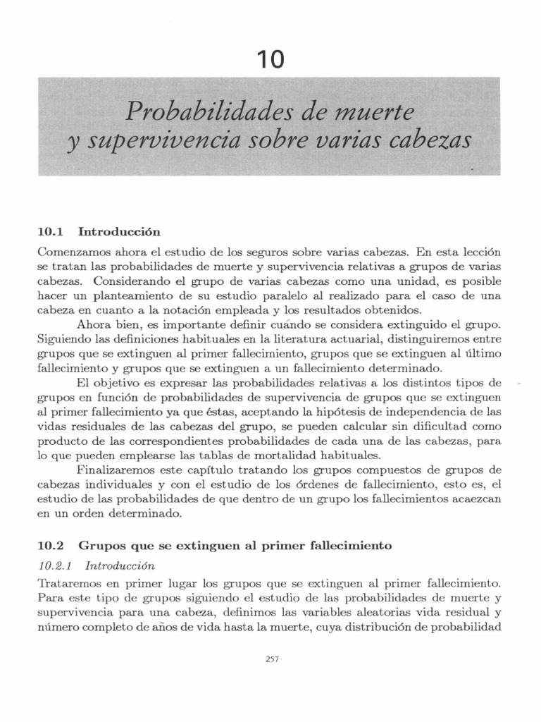 Prob Muerte y Supervivencia Varias Cabezas | Descargar gratis PDF | Variable aleatoria | Función ...