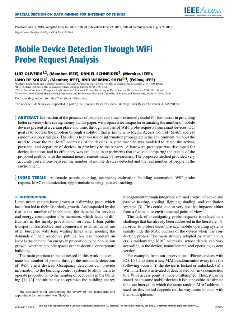 Mobile Device Detection Through Wifi Probe Request Analysis: Special ...