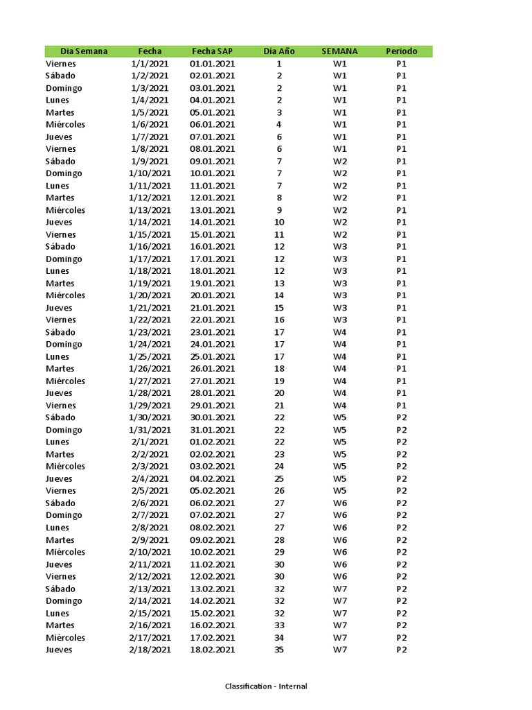 Calendario 445 2021 Comprativo | PDF | Unidades de medida | Tiempo espacial