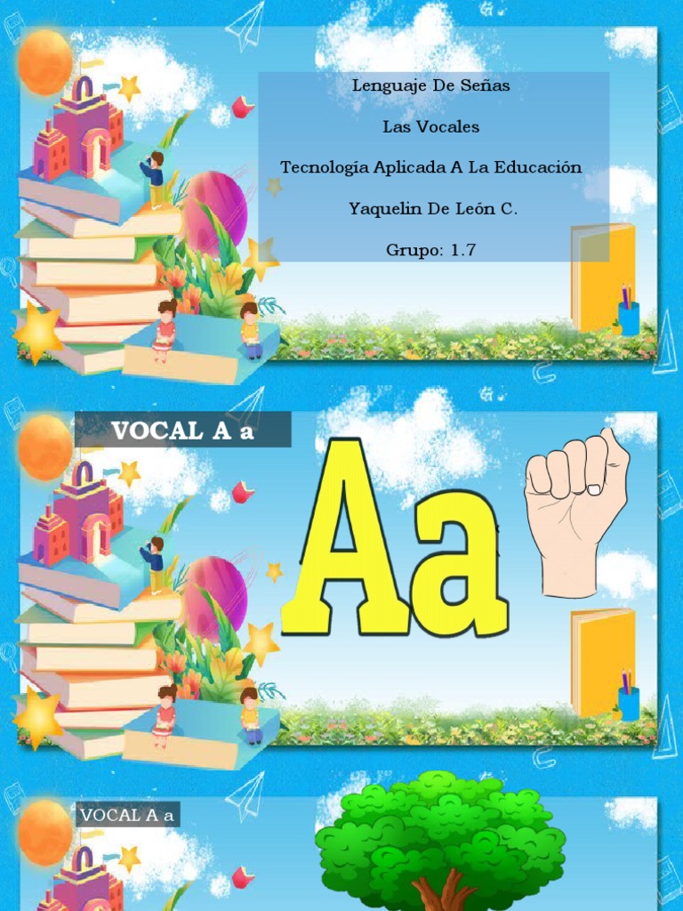 Lenguaje de Señas Las Vocales | PDF