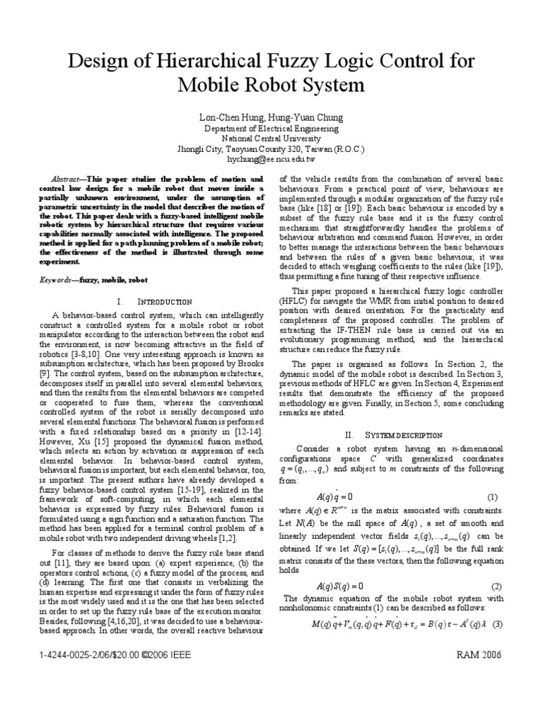 Papper To Read Successfuly 11 | PDF | Fuzzy Logic | Control Theory