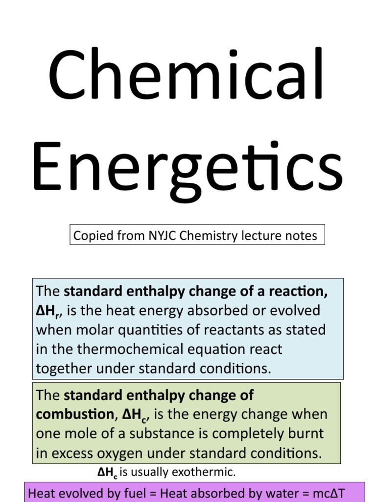 Chemical Energetics Notes Edited | PDF | Solubility | Ion