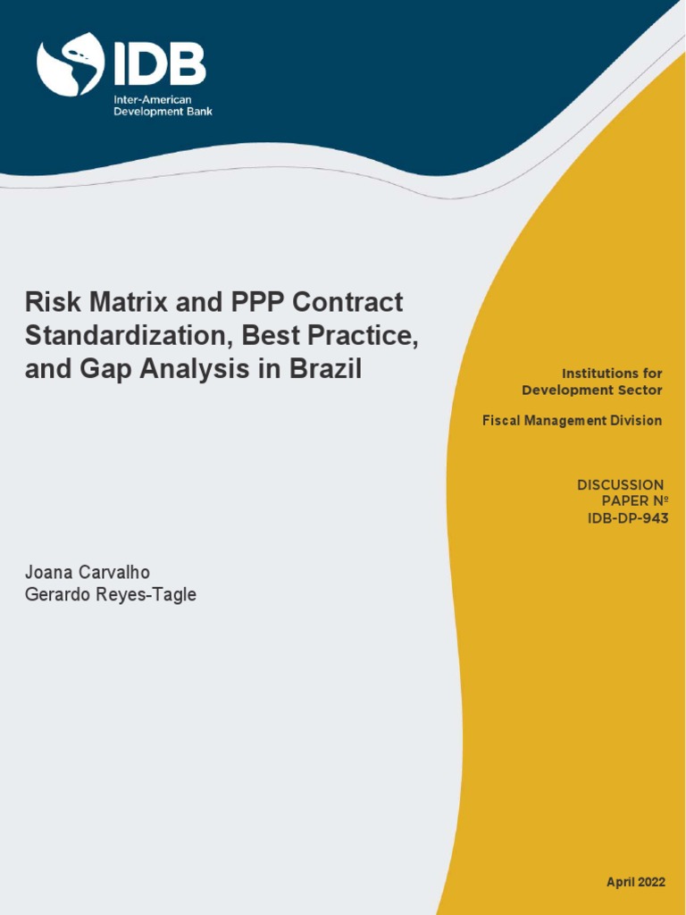 Risk Matrix and PPP Contract Standardization Best Practice and Gap ...