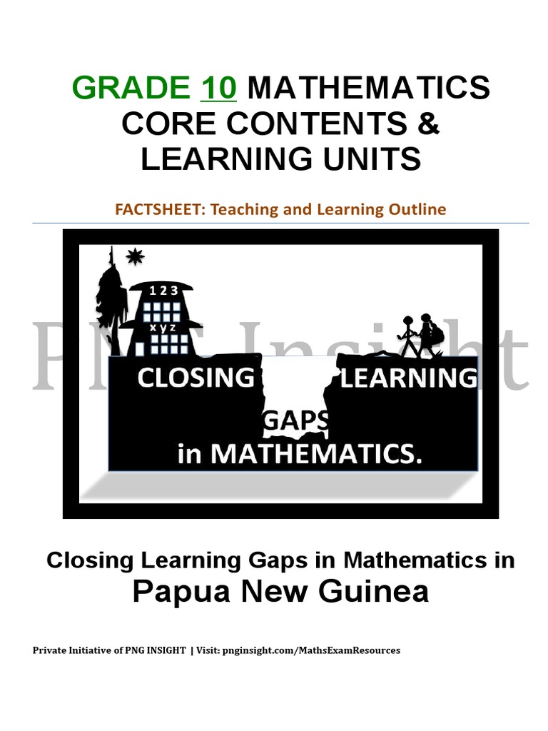 GR 10 Maths Core Content Areas - Units and Topics-1 | PDF ...