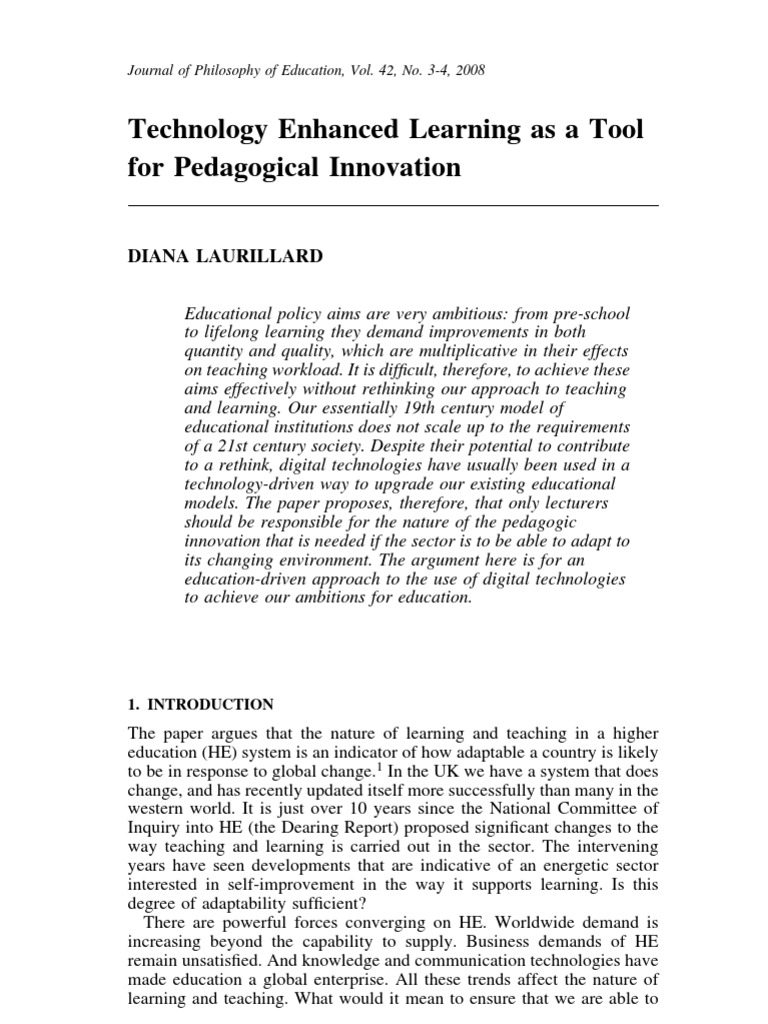 Technology As A Tool | PDF | Educational Technology | Learning