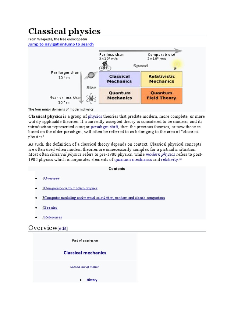 Classic Physics | PDF | Applied And Interdisciplinary Physics | Science