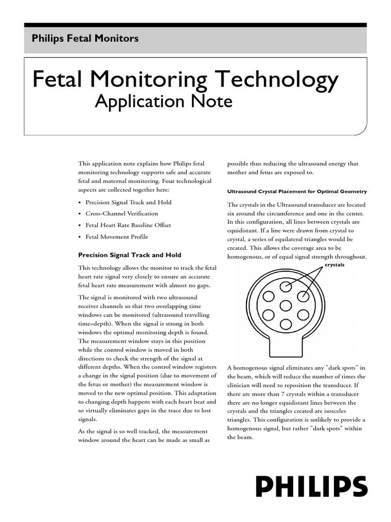 Fetal Monitoring Technology: Application Note | PDF | Fetus | Health Care