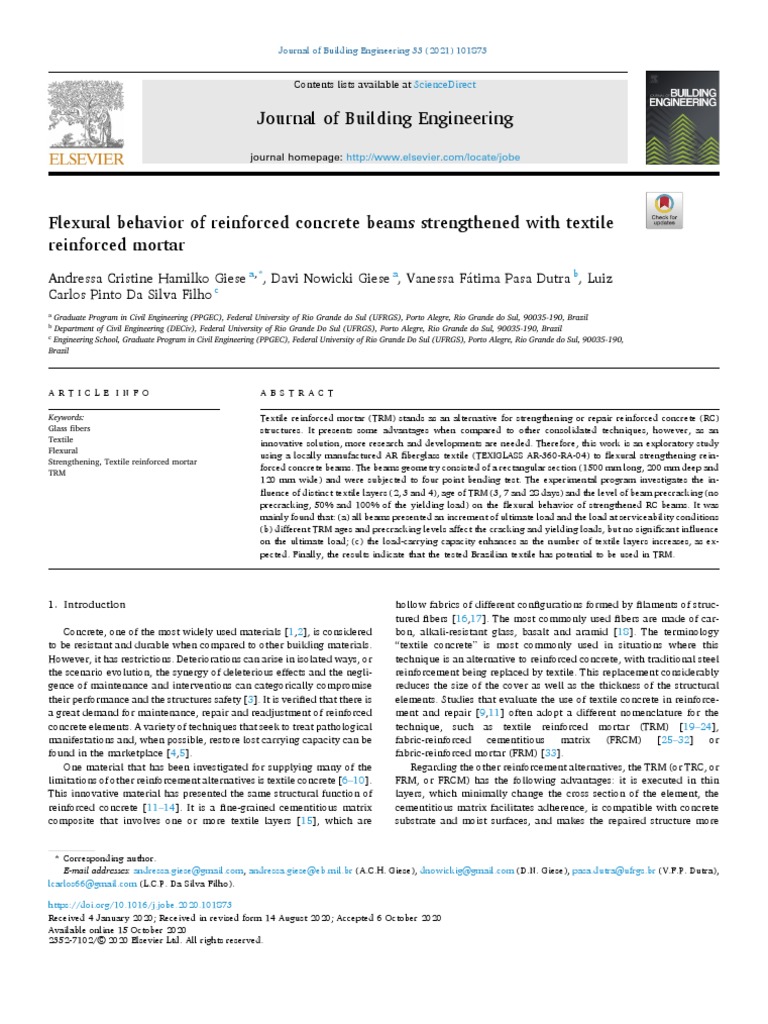 Journal of Building Engineering | PDF | Strength Of Materials | Fracture