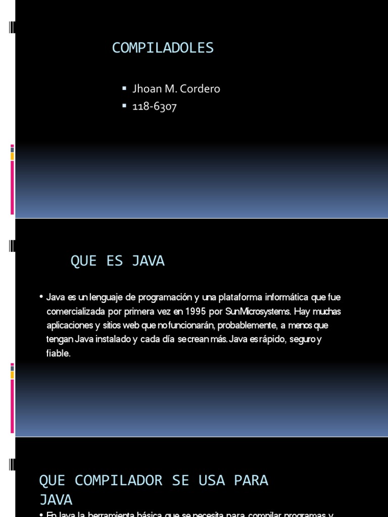 Compiladores 3 | Descargar gratis PDF | Java (lenguaje de programación) | Compilador