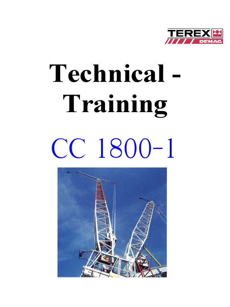 Terex Demag Crawler Crane CC1800-1 Technical Training Manual - EN | PDF