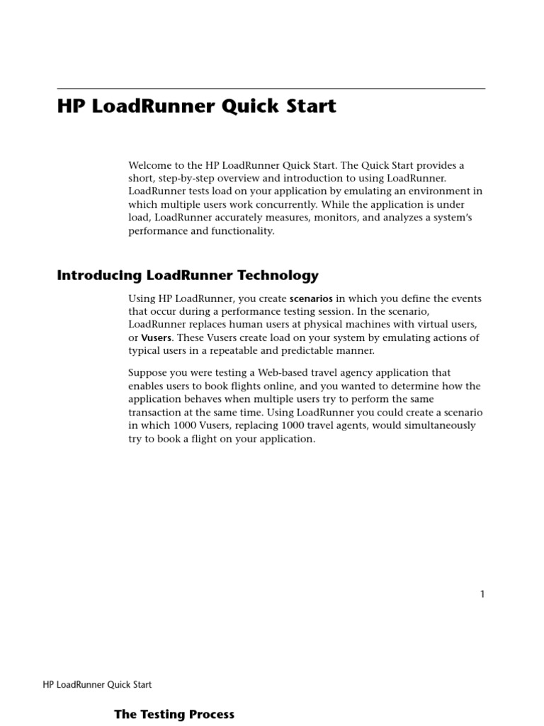 HP Loadrunner Quick Start | PDF | Scripting Language | World Wide Web