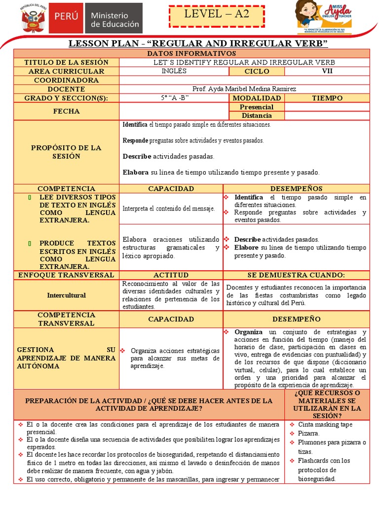 Verbos en Pasado para 5° Grado | PDF | Aprendizaje | Ciencia cognitiva
