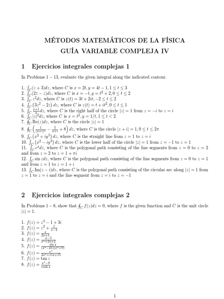 Guia Variable Compleja Iv | PDF | Power Series | Complex Analysis