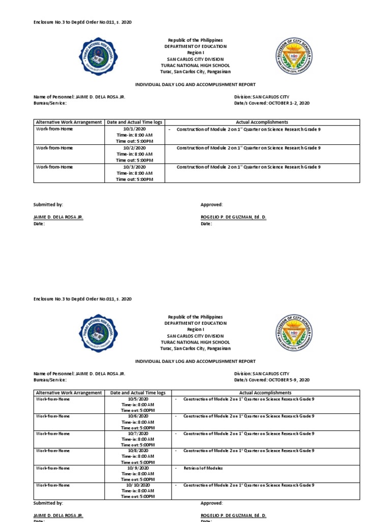 JDR-ACCOMPLISHMENT-REPORT-OCTOBER | PDF | Public Law | Philippines