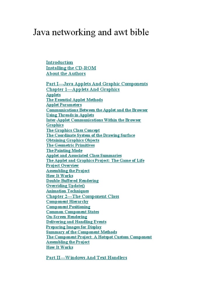 Java Networking and Awt Bible | PDF | Java (Programming Language ... Java Networking and Awt Bible | PDF | Java (Programming Language ...